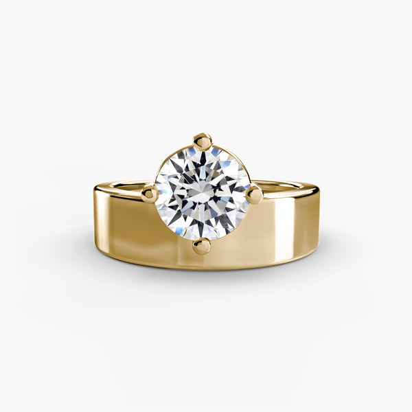 Wide Band Solitaire – Carter Jewelers